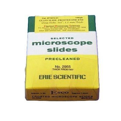Microscope slides, frosted end – ProSciTech