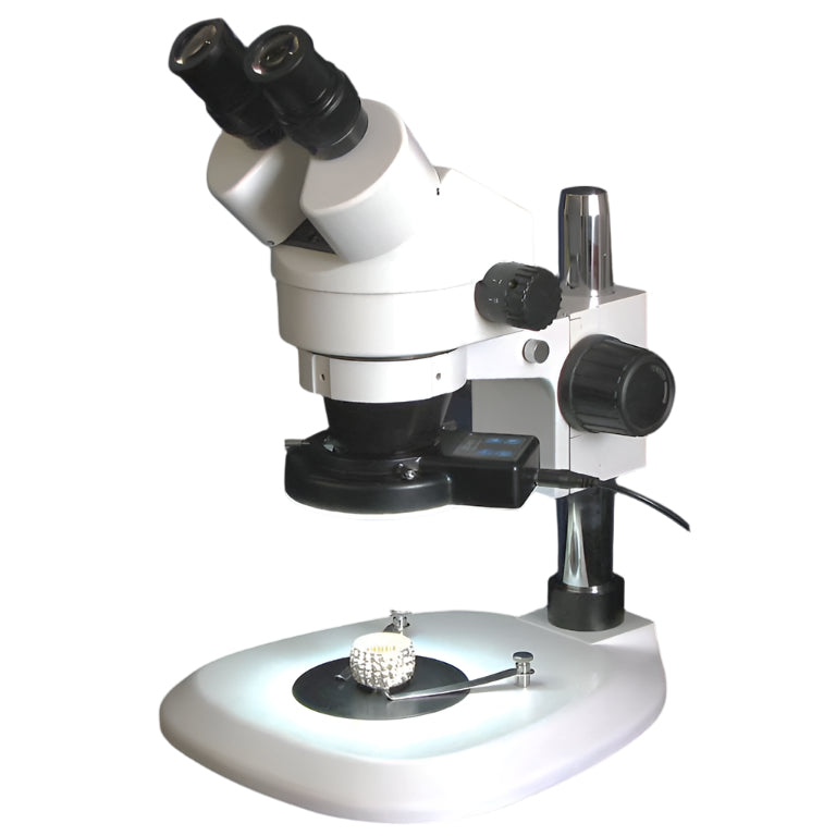Zoom stereo microscope, J4 style base, top and bottom lighting with 0. – ProSciTech