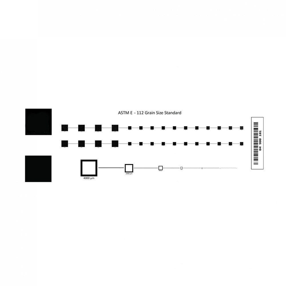 DCI10 stage micrometer, ASTM E112 plate 1 grain sizing – ProSciTech