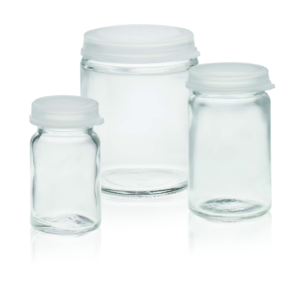 Wheaton glass sample bottles with snap-caps - ProSciTech