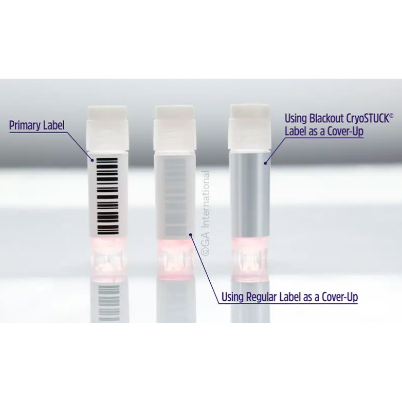 Blackout CryoSTUCK cover-up frozen surface labels, no wrap – ProSciTech