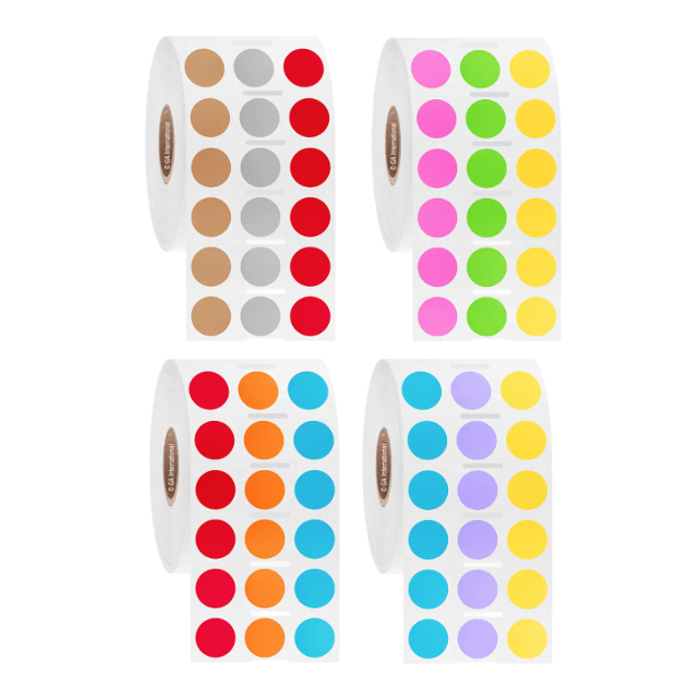 NitroTAG liquid nitrogen storage barcode labels, circular, 3 across ...