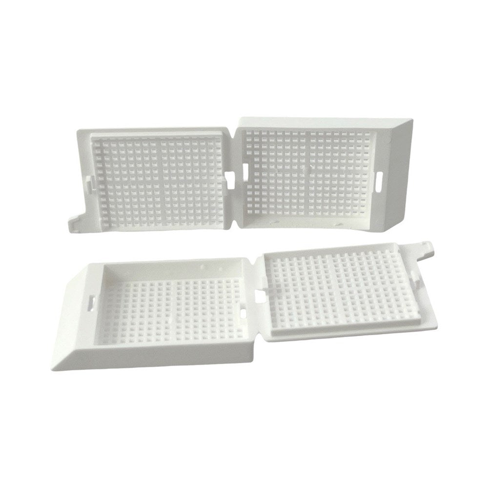 Histology cassettes with moulded lid, fine mesh, POM – ProSciTech