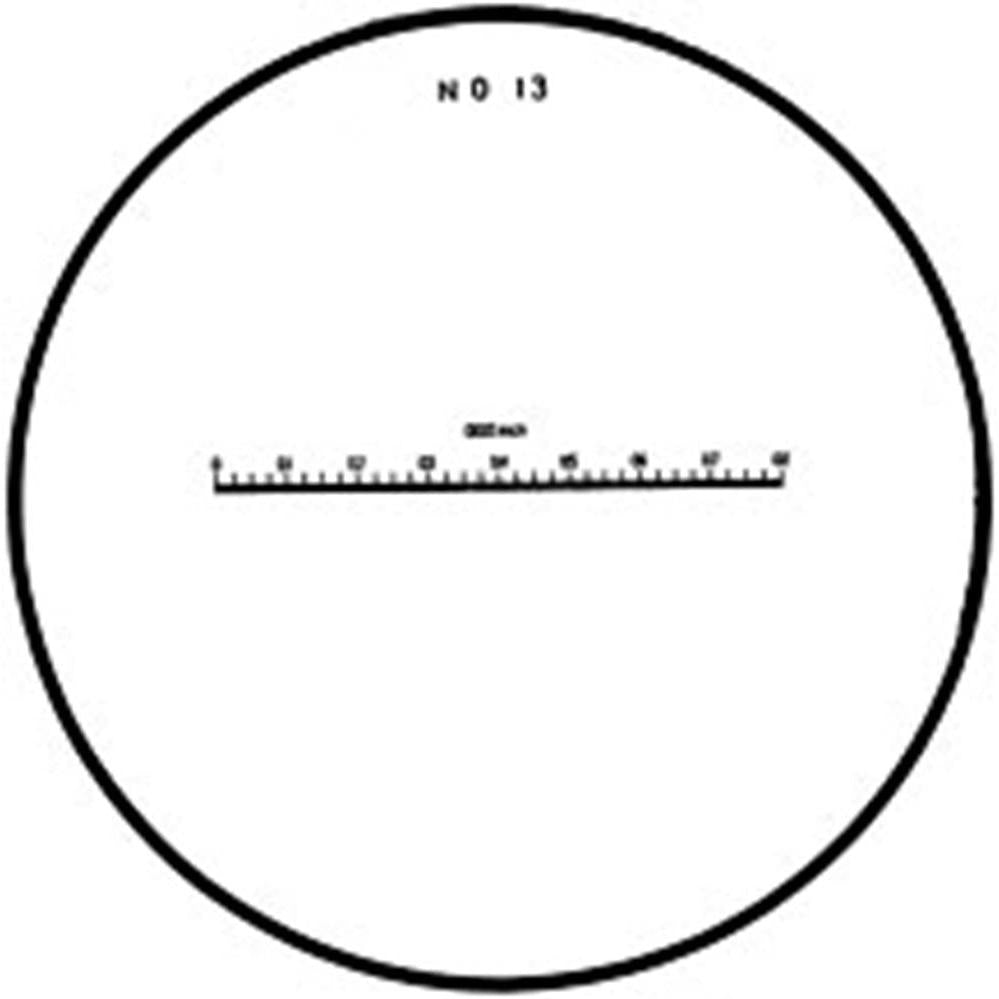 Scale reticles for measuring magnifiers, No. 13 – ProSciTech